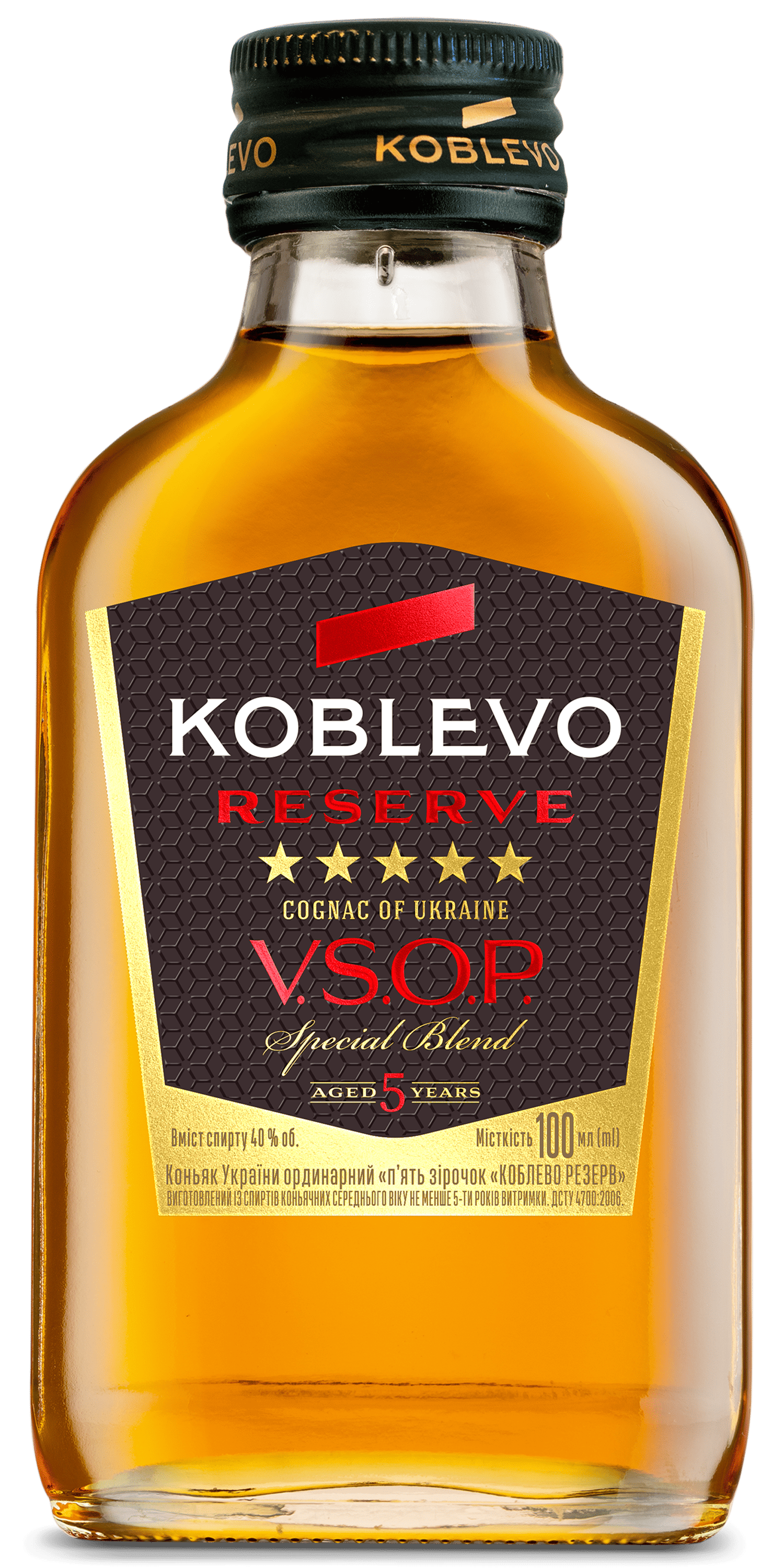 Коньяк KOBLEVO Reserve VSOP ординарний 5* 0.1л ≡ Купити в Києві, Україні | BAYADERA.UA