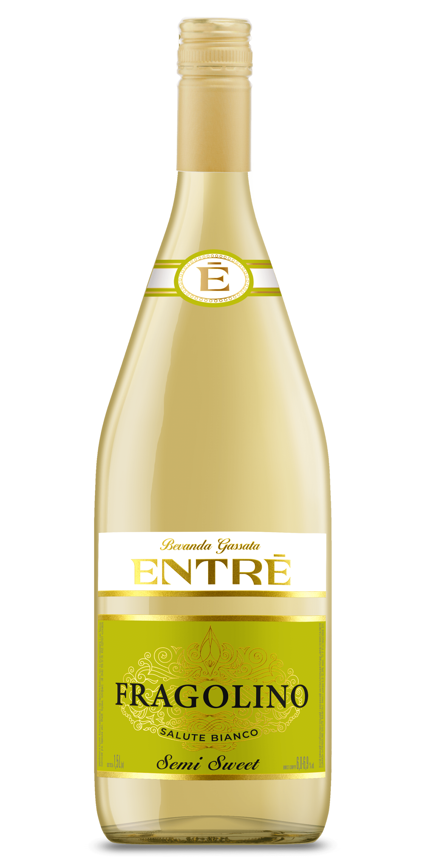 Напій винний ігристий ENTRE Fragolino Salute Bianco 1.5л ≡ Купити в ...