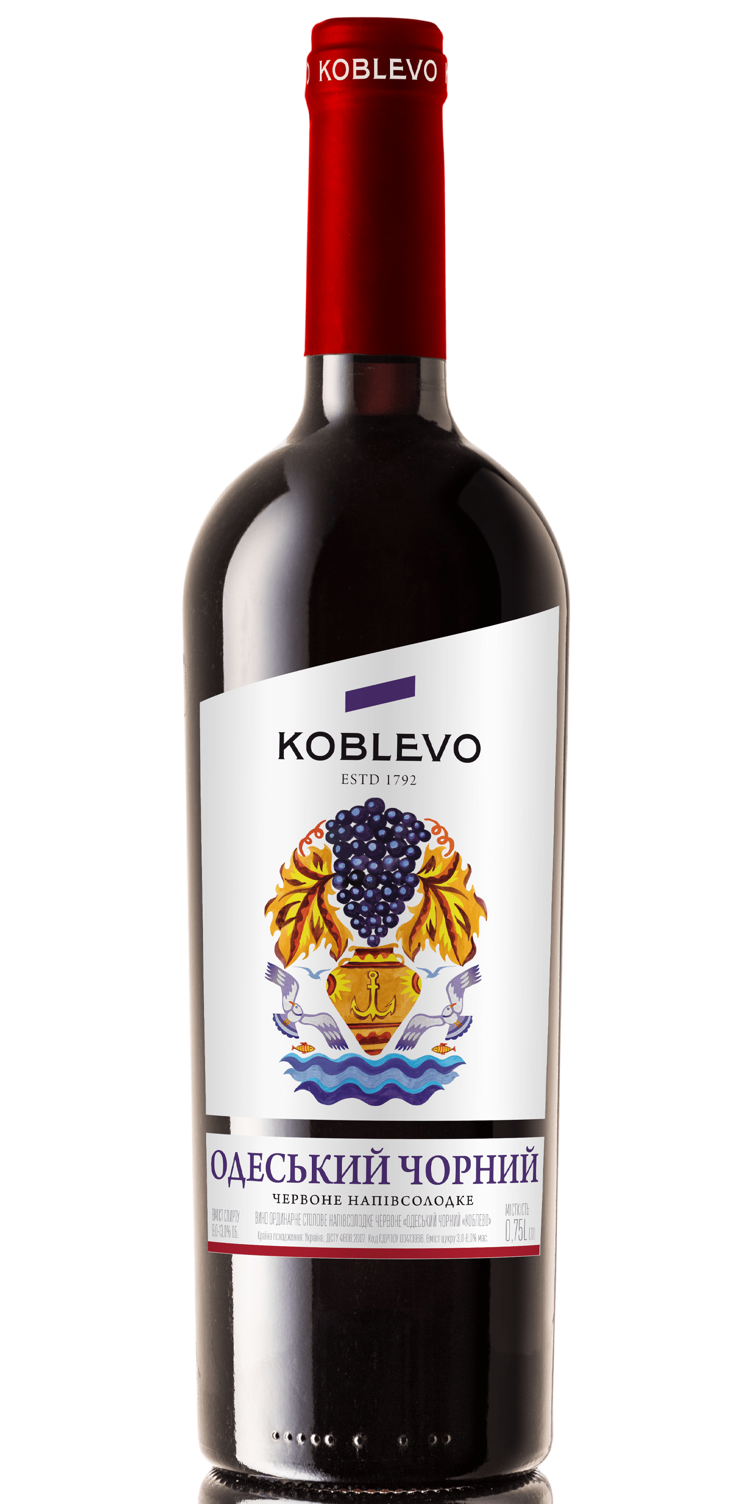 Вино KOBLEVO Бордо Одеський чорний 0.75л ≡ Купити в Києві, Україні ...